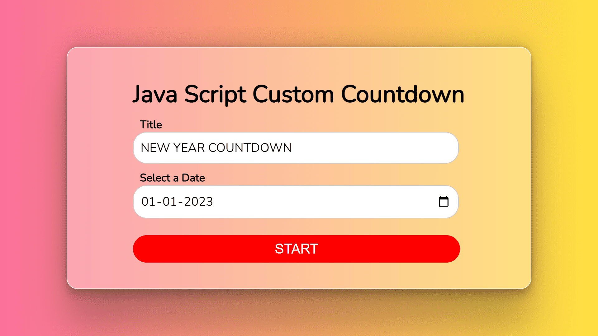 Java Script Custom Countdown Timer By Bytewebster Java Script Custom Countdown Timer By Bytewebster