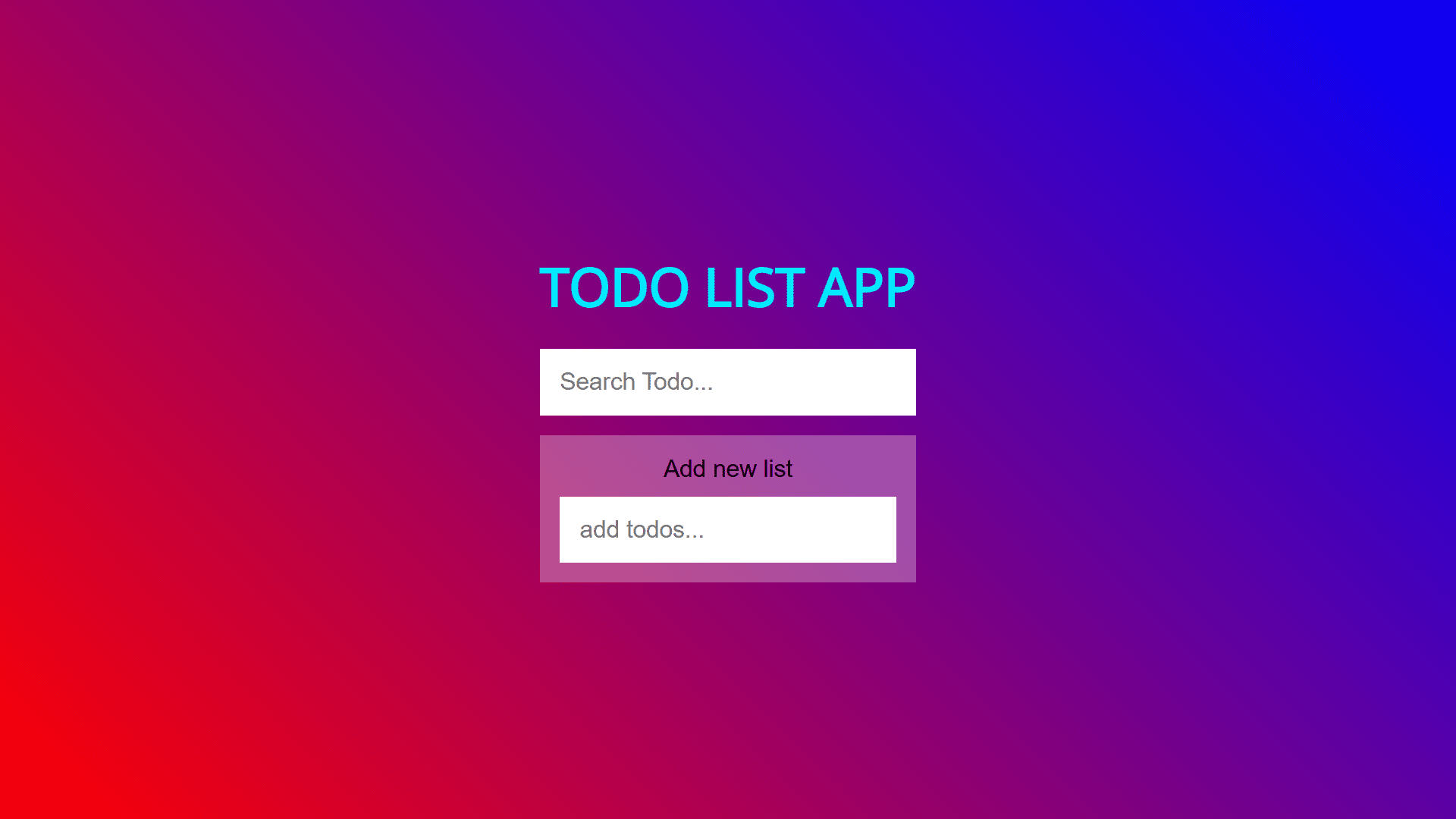Todo List App Using JavaScript Or CSS ByteWebster